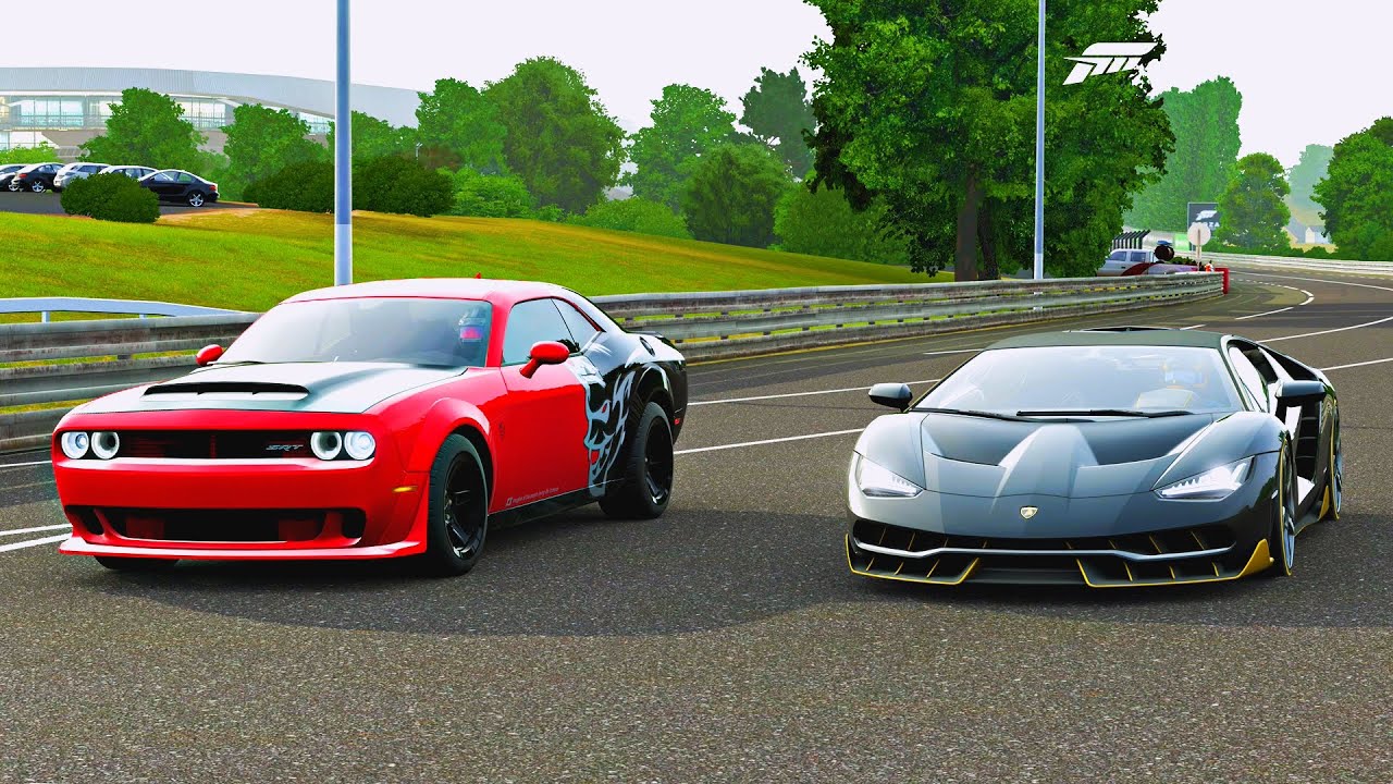 Lamborghini Centenario vs Dodge Challenger SRT Demon (980 hp) | Forza ...