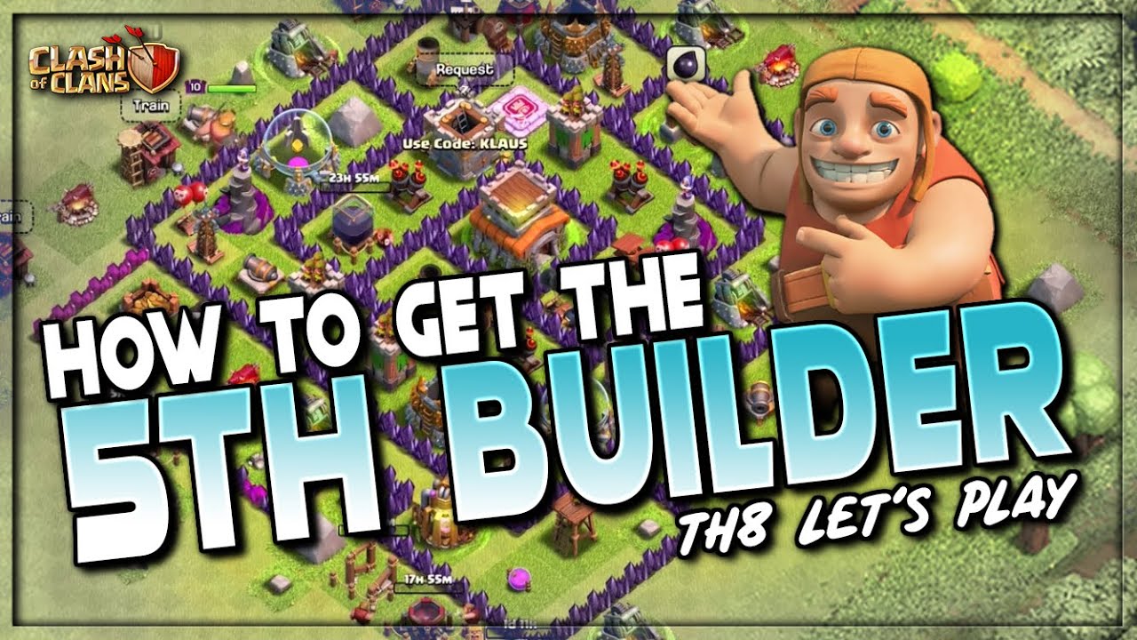 HOW TO GET THE 5TH BUILDER! TH8 LET'S PLAY - YouTube