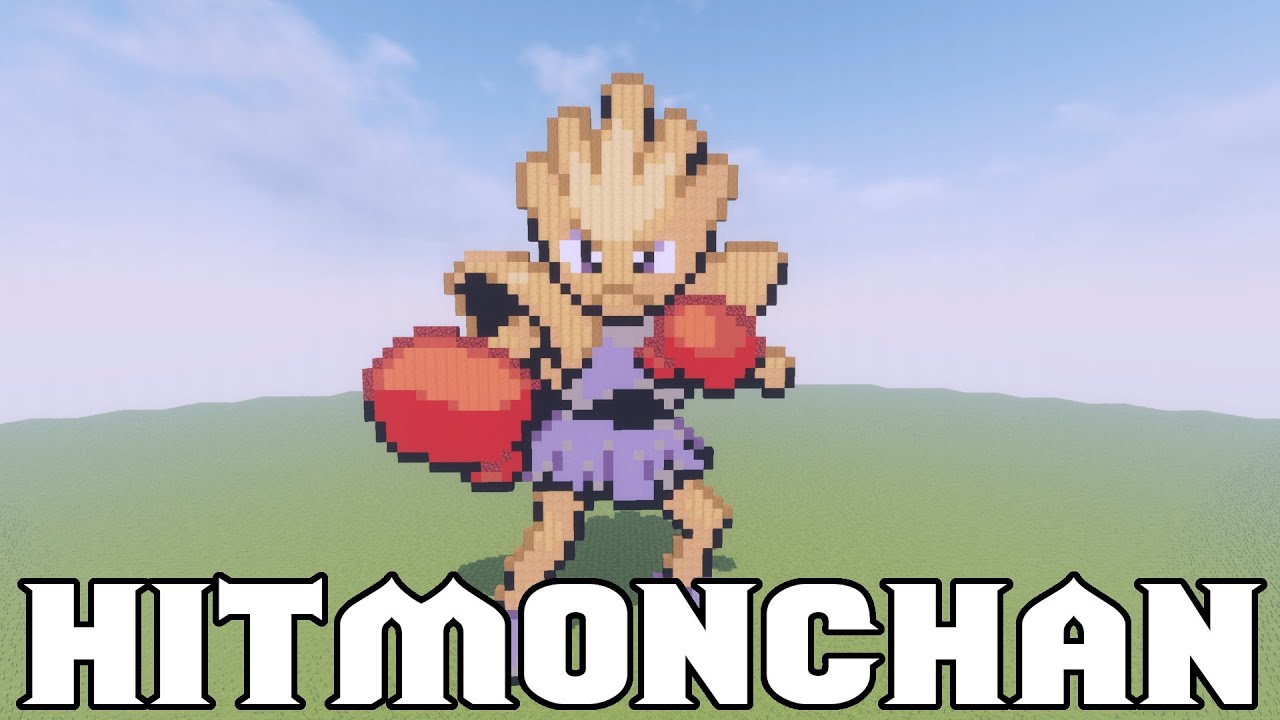 Hitmonchan [Pokemon] - Minecraft Pixel Art [#148] - YouTube