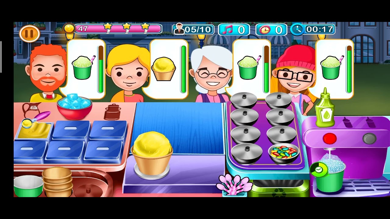 My ice cream shop game - YouTube