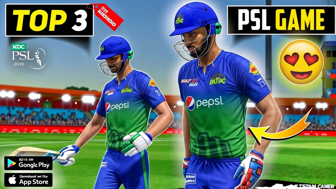 Top 3 PSL Cricket Game For Android 🔥 PSL 9 New Cricket Game For mobile #PSL #Cricket - YouTube