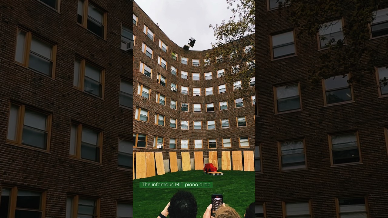 Witnessed MIT’s 50-year-old legacy piano drop! It was wild. - YouTube