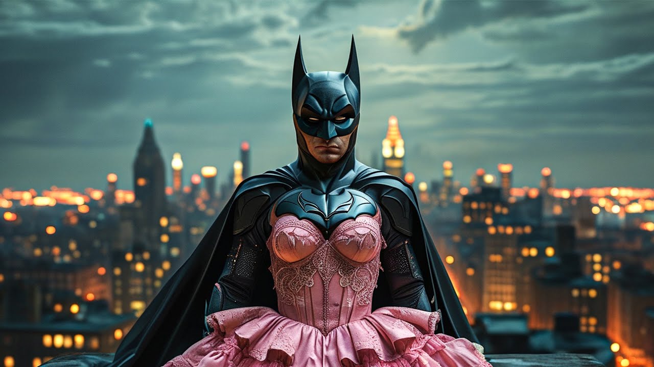 Batman in a Pink Princess Dress- Dancing with Joker in Gotham😂| AI ...