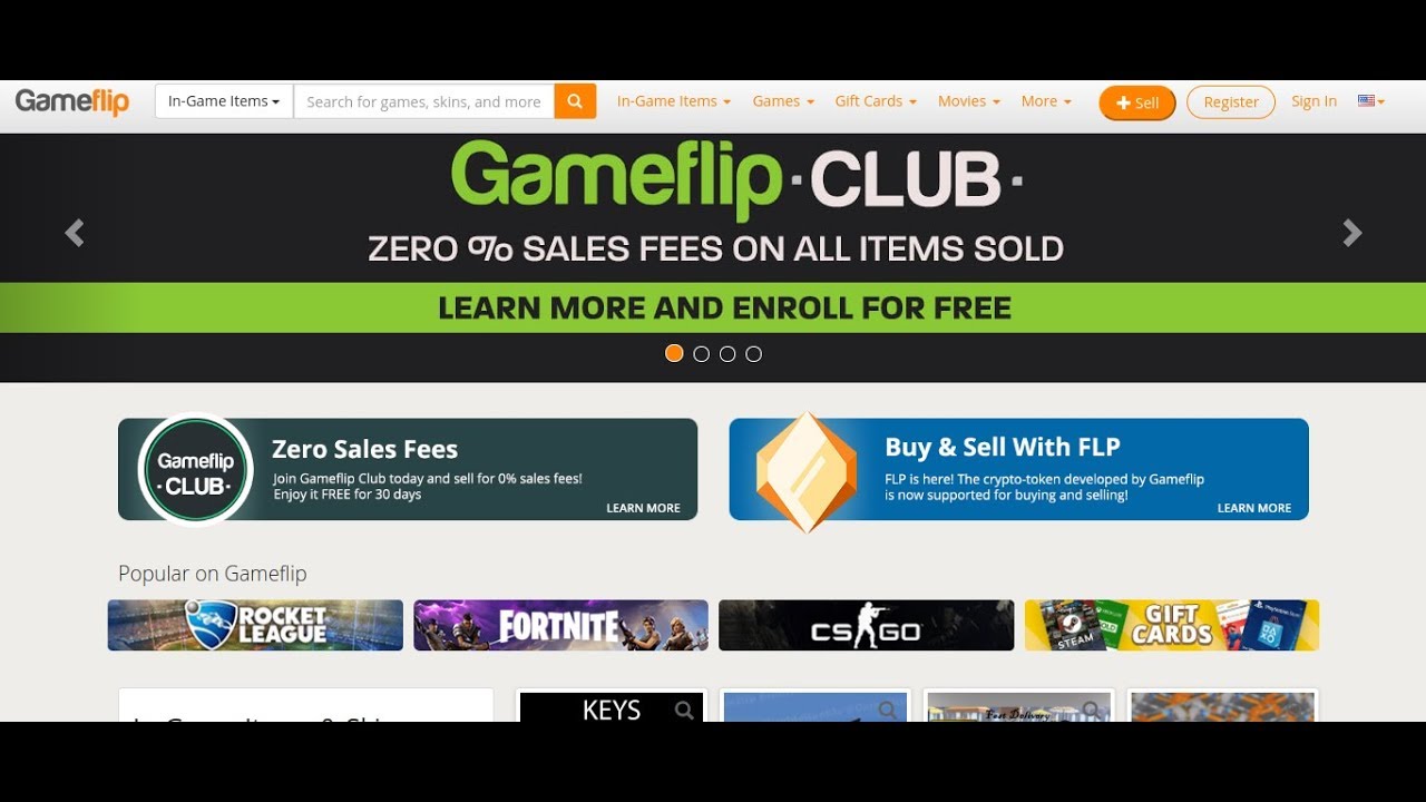 Gameflip in game item store review - YouTube