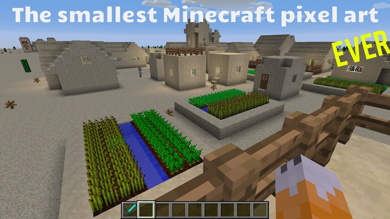 Minecraft - The smallest Minecraft pixel art ever - YouTube