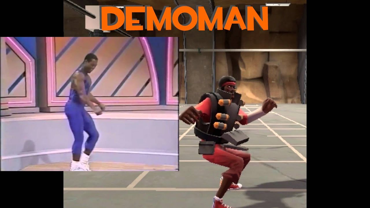 TF2 Manrobics Taunt: Original Source/Team Fortress 2 Comparison - YouTube
