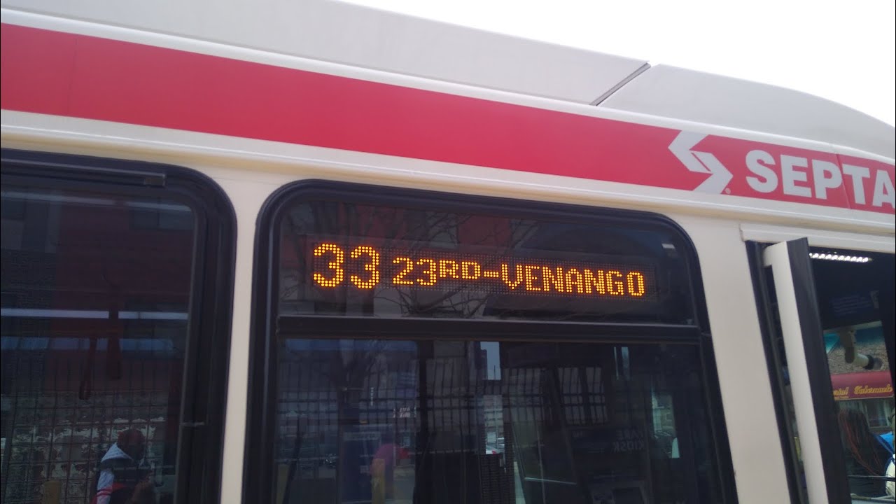 SEPTA Northbound 33 Line Ride from 22nd-Ontario Street to 23rd-Venango ...