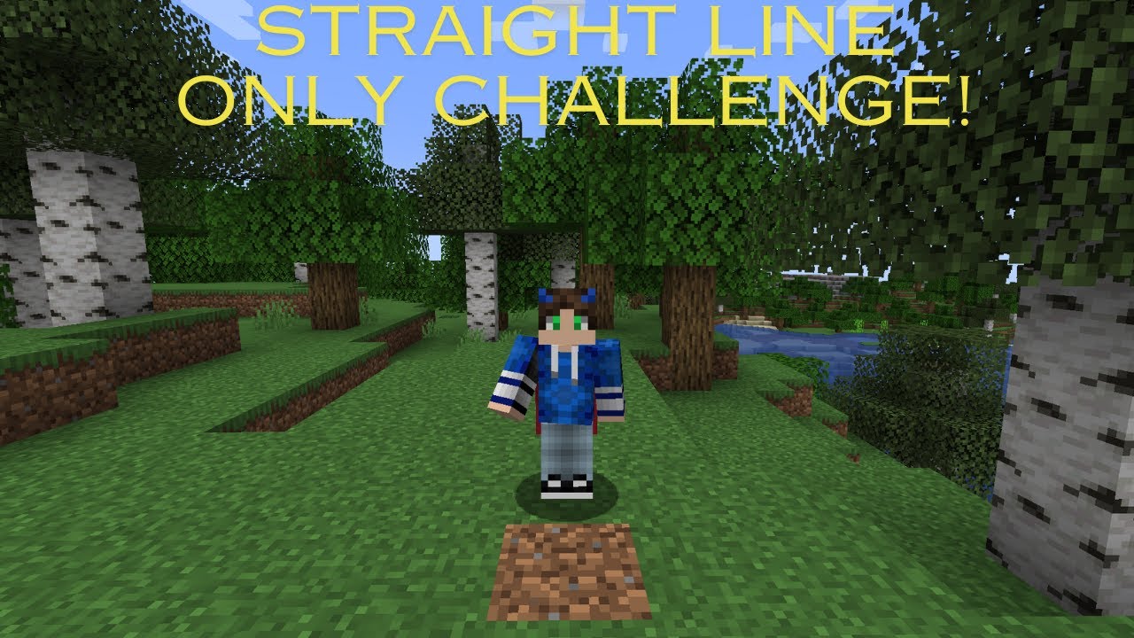 Minecraft Straight Line Challenge! - YouTube