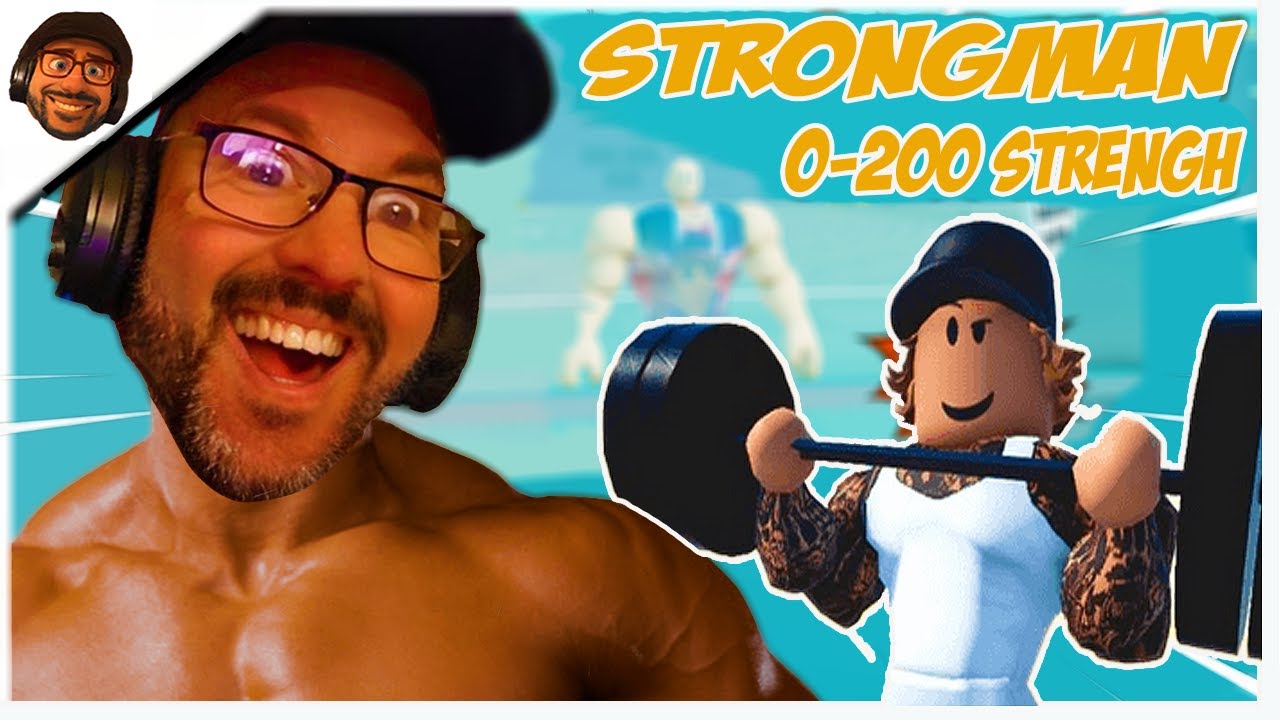 ROBLOX STRONGMAN SIMULATOR 0 - 200 STRENGH - YouTube
