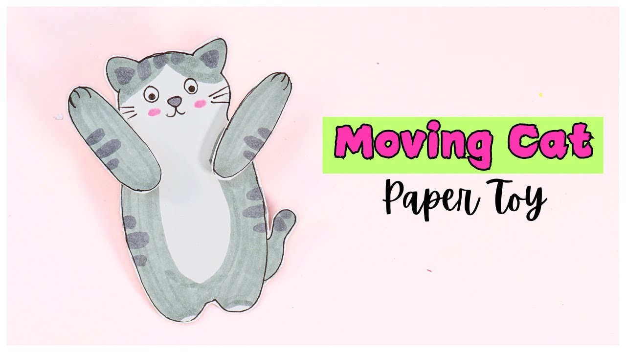 Moving Cat Paper Toy Tutorial | Cute Paper Craft Idea - YouTube
