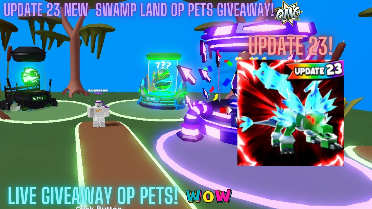 (🔴LIVE)Clicker Simulator New Swamp Land Op Pets Giveaway! - YouTube