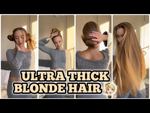 Ultra Thick Blonde Hairplay Model: Eria in Grey