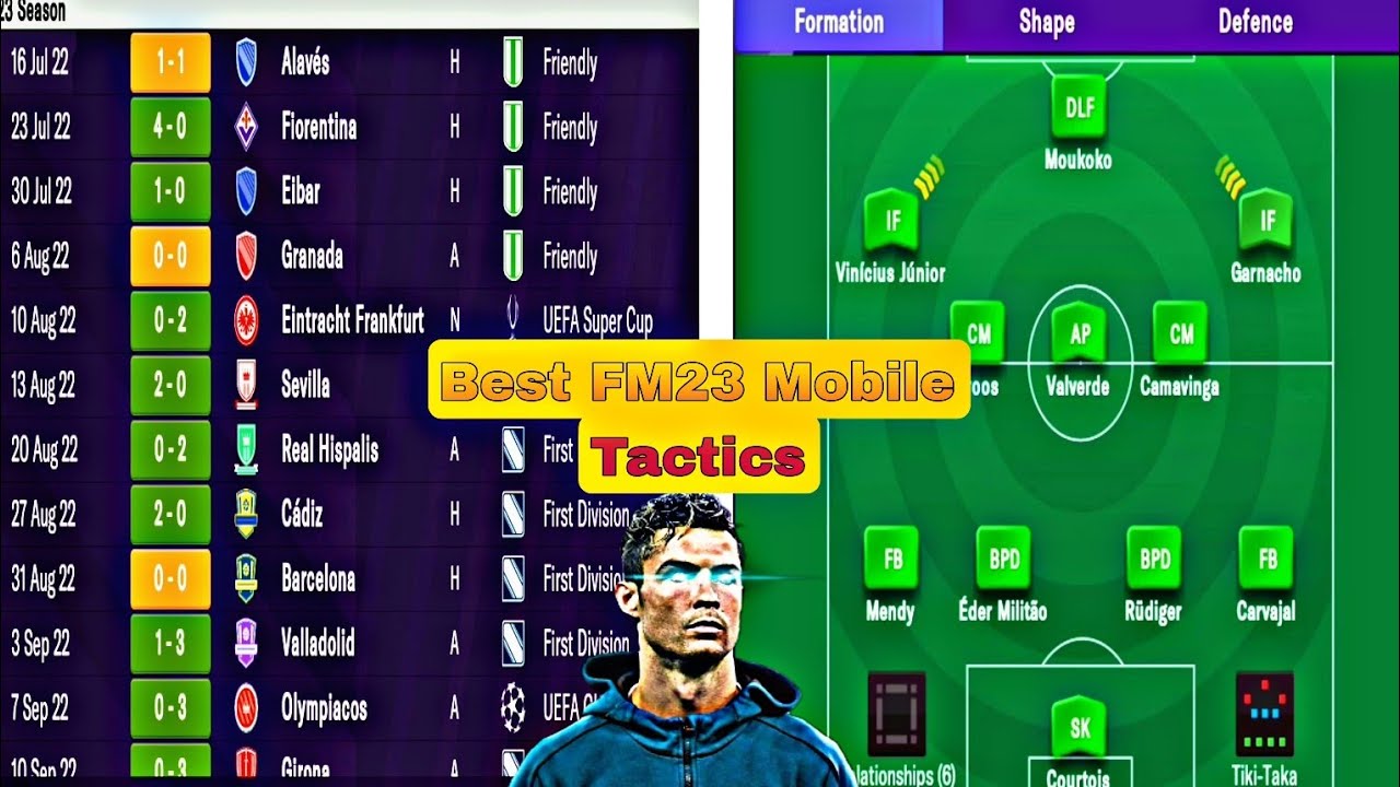 FM23 Mobile Insane Tactics 100+ Goals 🤑 Invincible - Football Manager ...