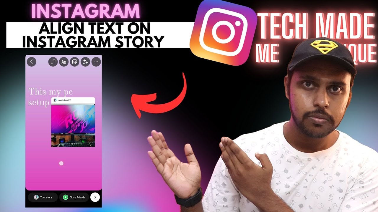Align text on instagram story | align text in instagram stories | align ...
