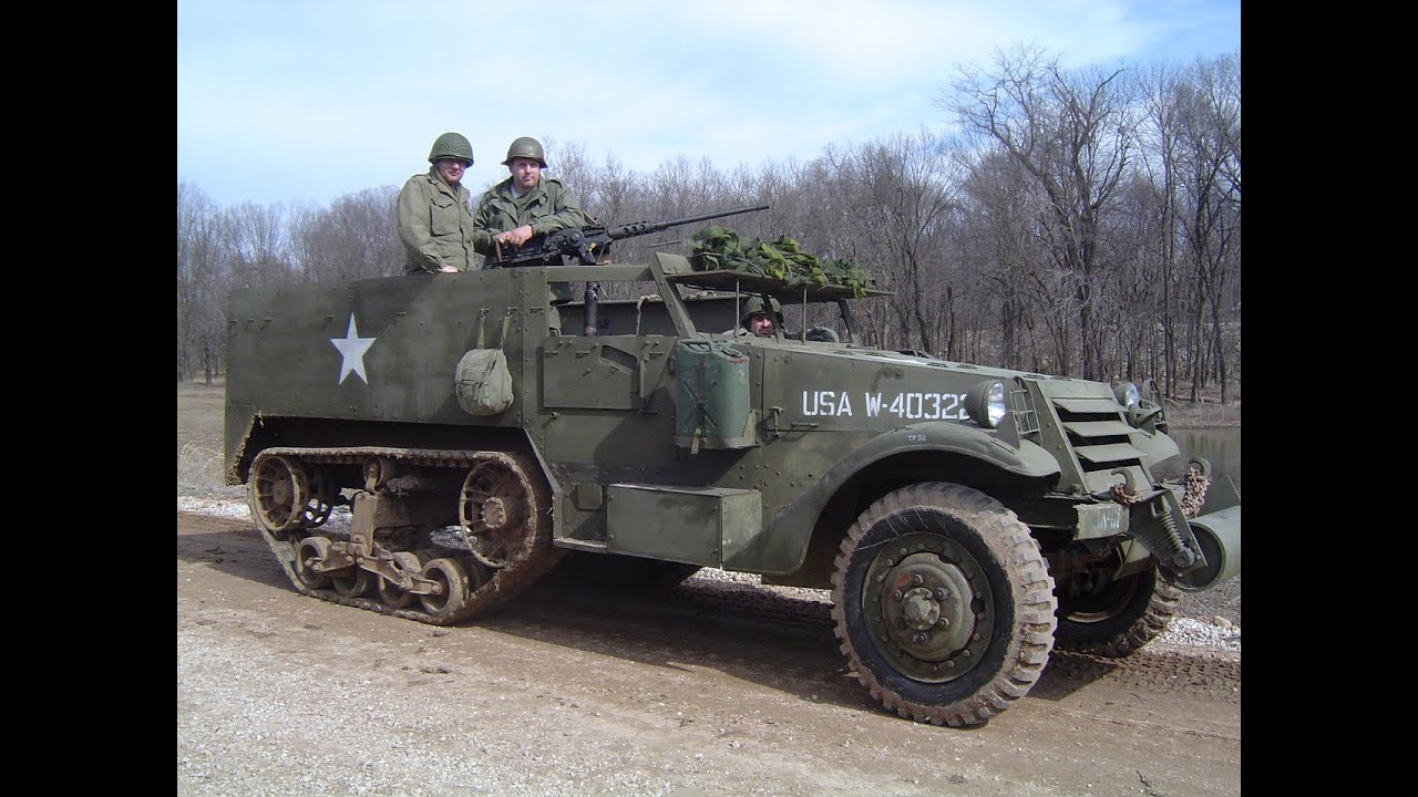 Half Track & Tank On The Move, Canisy & Marigny France, July 1944 - YouTube