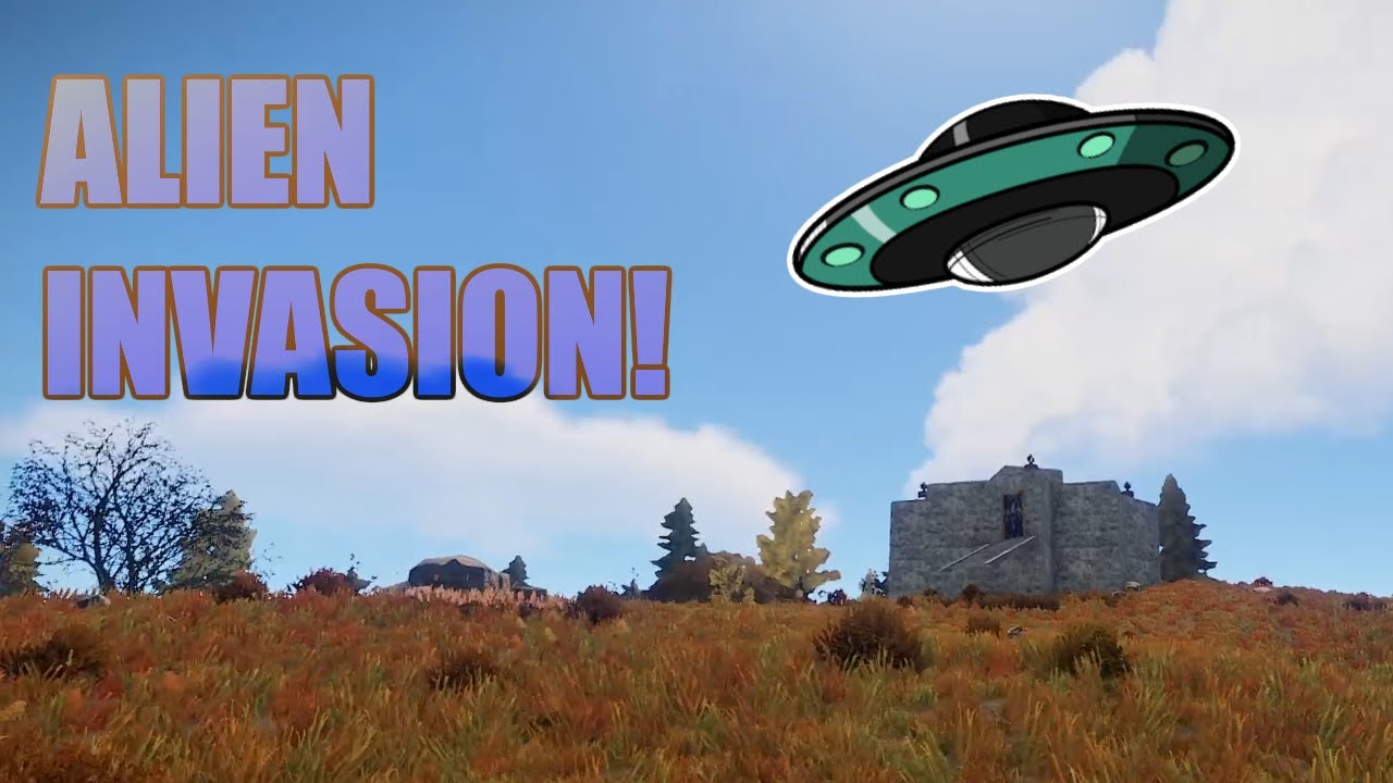 I got INVADED by ALIENS while RAIDING A BASE ON RUST! (Rust PvE ...