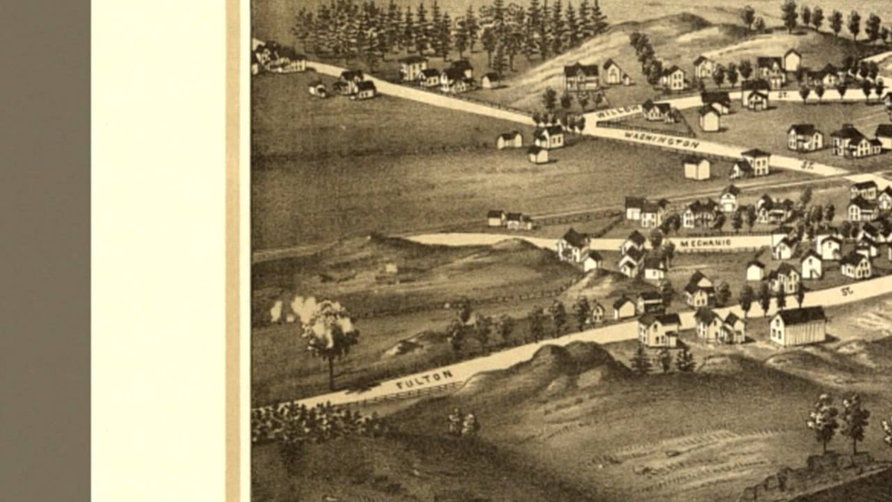 Antwerp New York 1888 Panoramic Bird's Eye View Map 6681 - YouTube