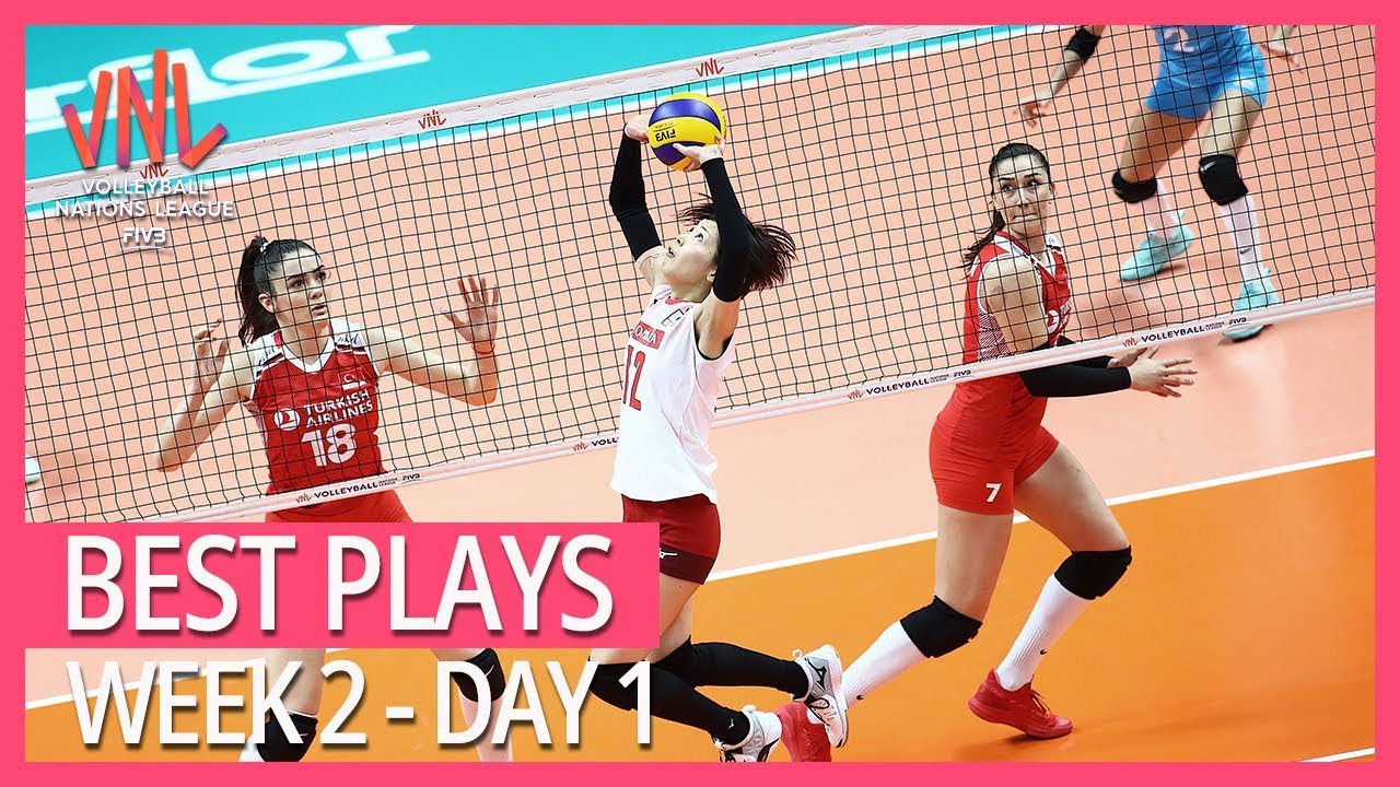 Best Volleyball Plays | Week2 - Day1 | Women's VNL 2019 - YouTube