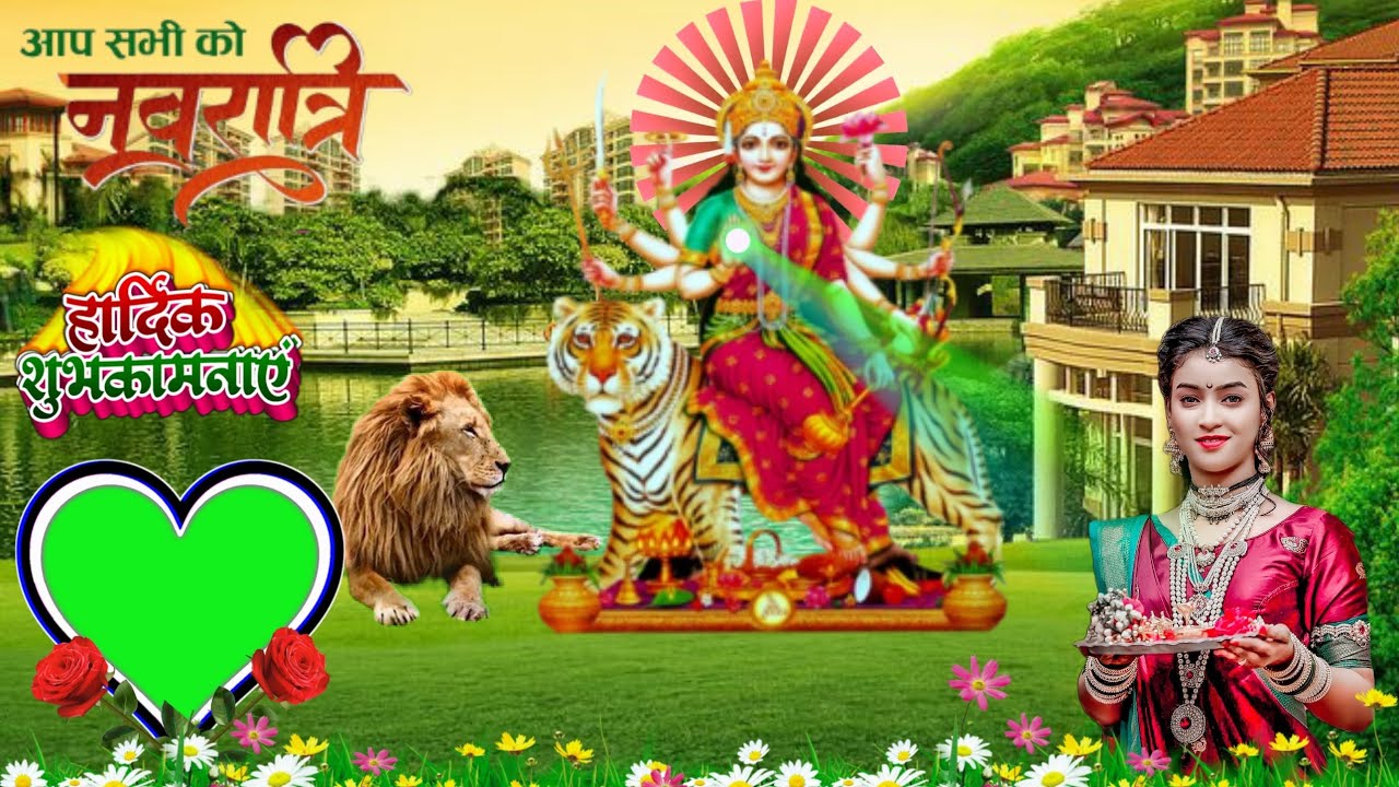 Navratri Green Screen Video | हैप्पी दुर्गा पूजा ग्रीन स्क्रीन वीडियो ...