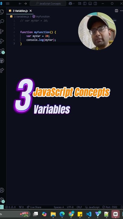 #4 Variables - JS Concepts #coding #javascript #frontend #webdevelopment #concept #interview ...