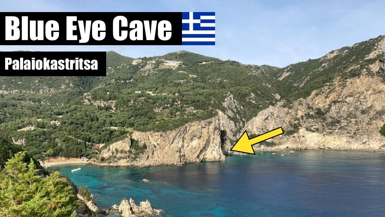 A Boat Tour of BLUE EYE CAVE & LION HEAD ROCK in Corfu, Greece - YouTube