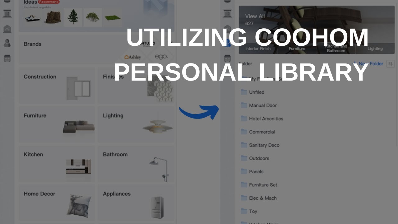 How to Utilize Coohom Personal Library - YouTube