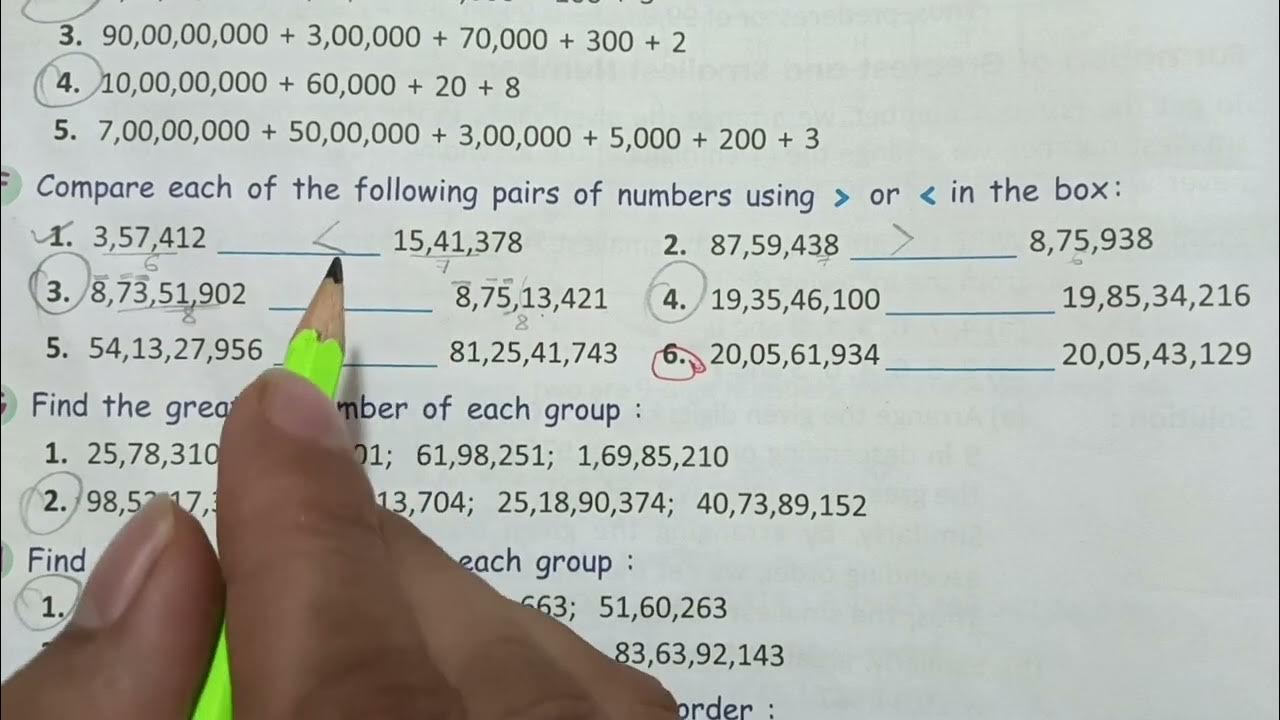 Large Number class 5 || Class 5 maths chapter 1 large numbers || Math ...