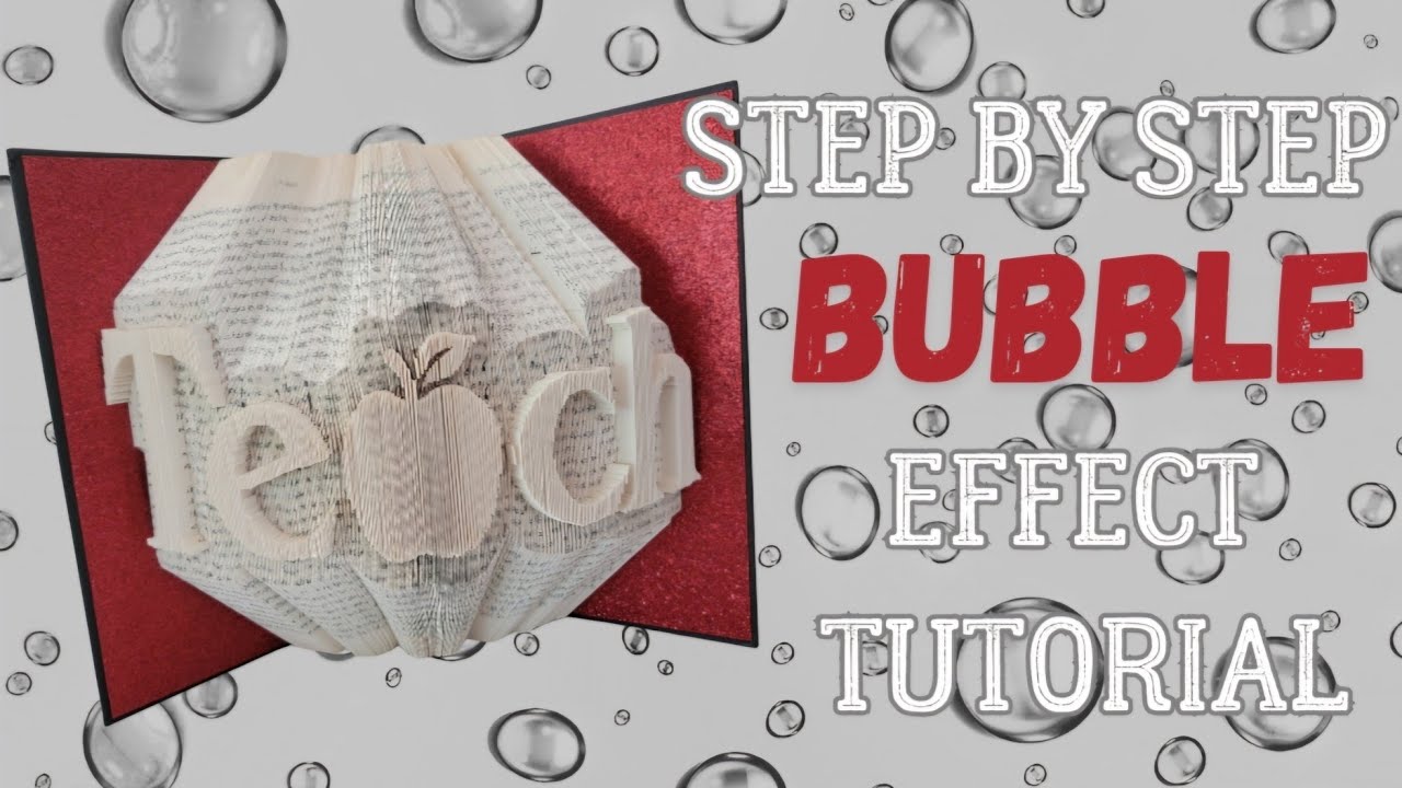 Step by step BUBBLE EFFECT book folding tutorial - YouTube