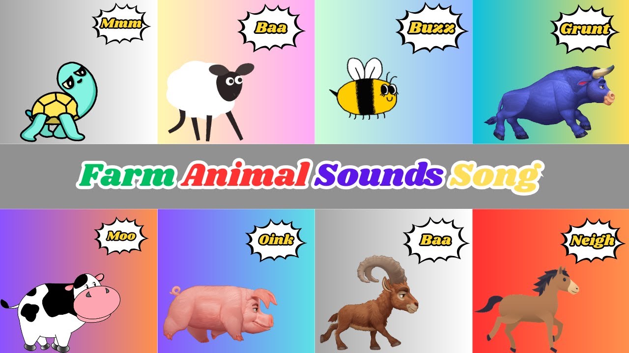 Farm Animal Sounds Song 01T03 | Nursery Rhymes | Kids TV Education ...