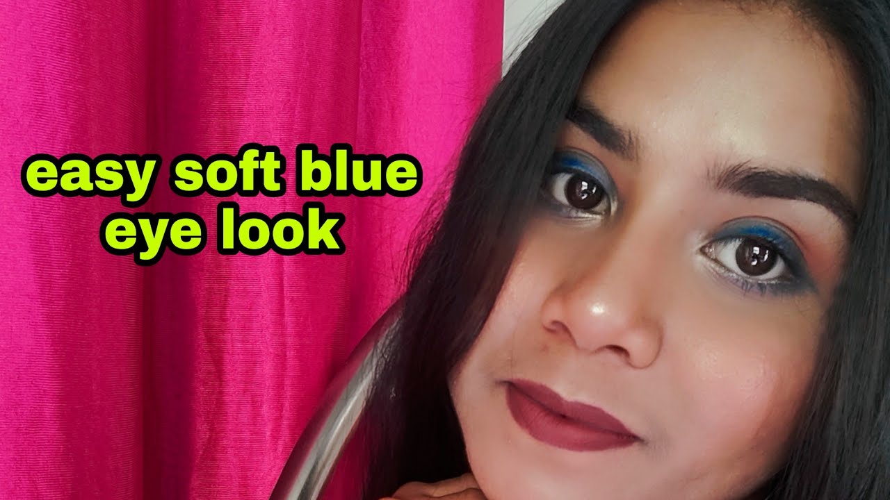EASY SOFT BLUE SMOKEY EYE LOOK - YouTube