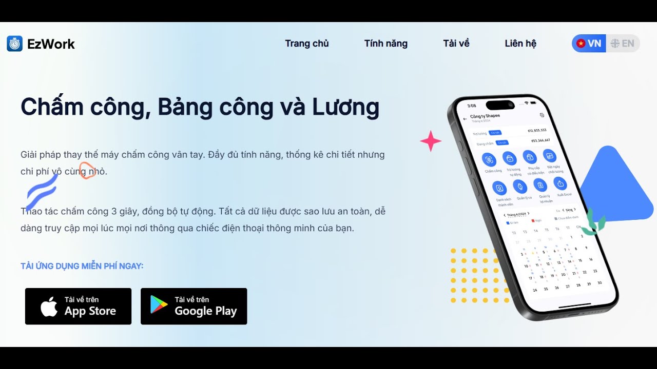 Hướng dẫn sử dụng EzWork thên máy tính. Quản lý nhân viên - Chấm công ...