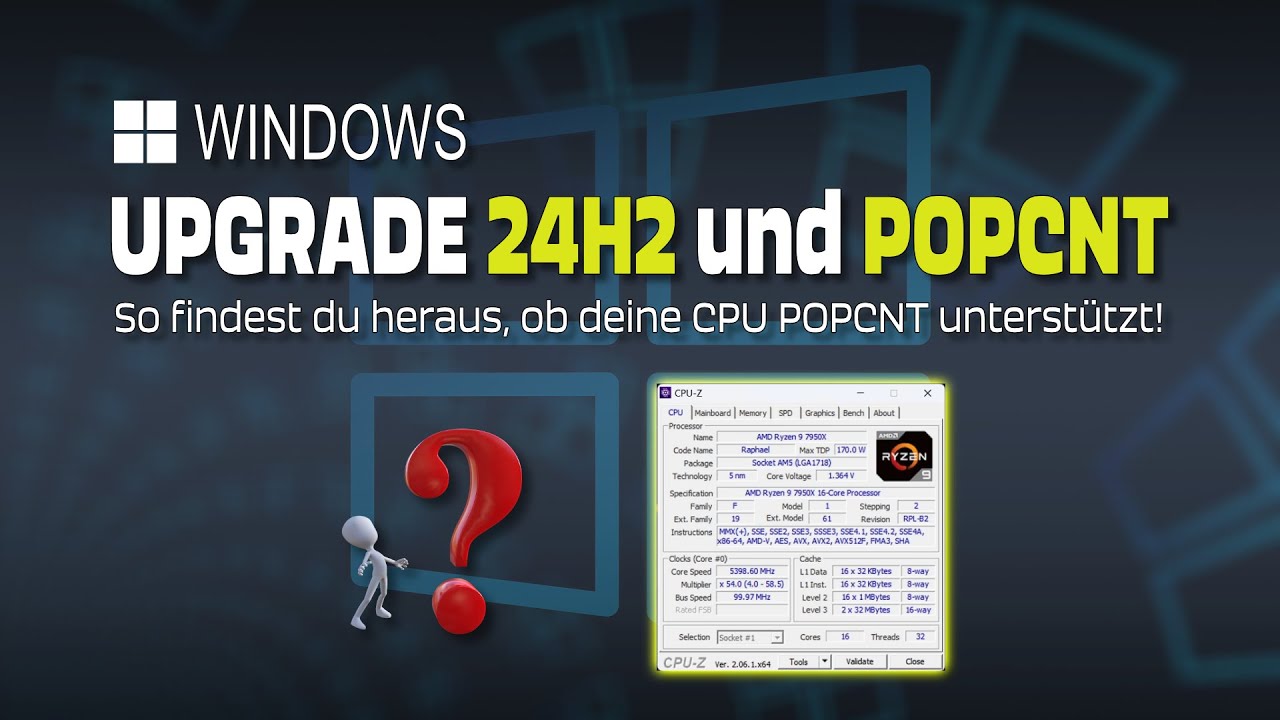 Windows 11 24H2 und POPCNT - Wird meine CPU unterstützt? - YouTube