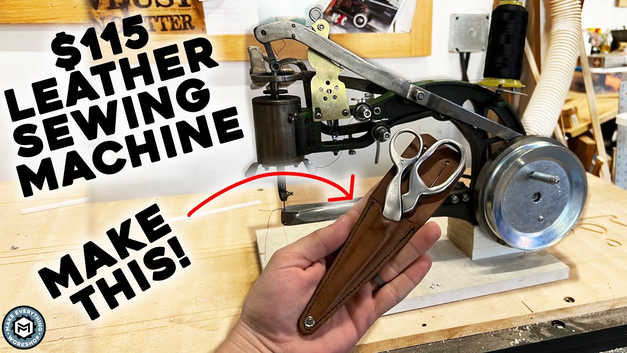 The Amazing $115 Leather Stitching Machine In Use! - Making A Leather ...