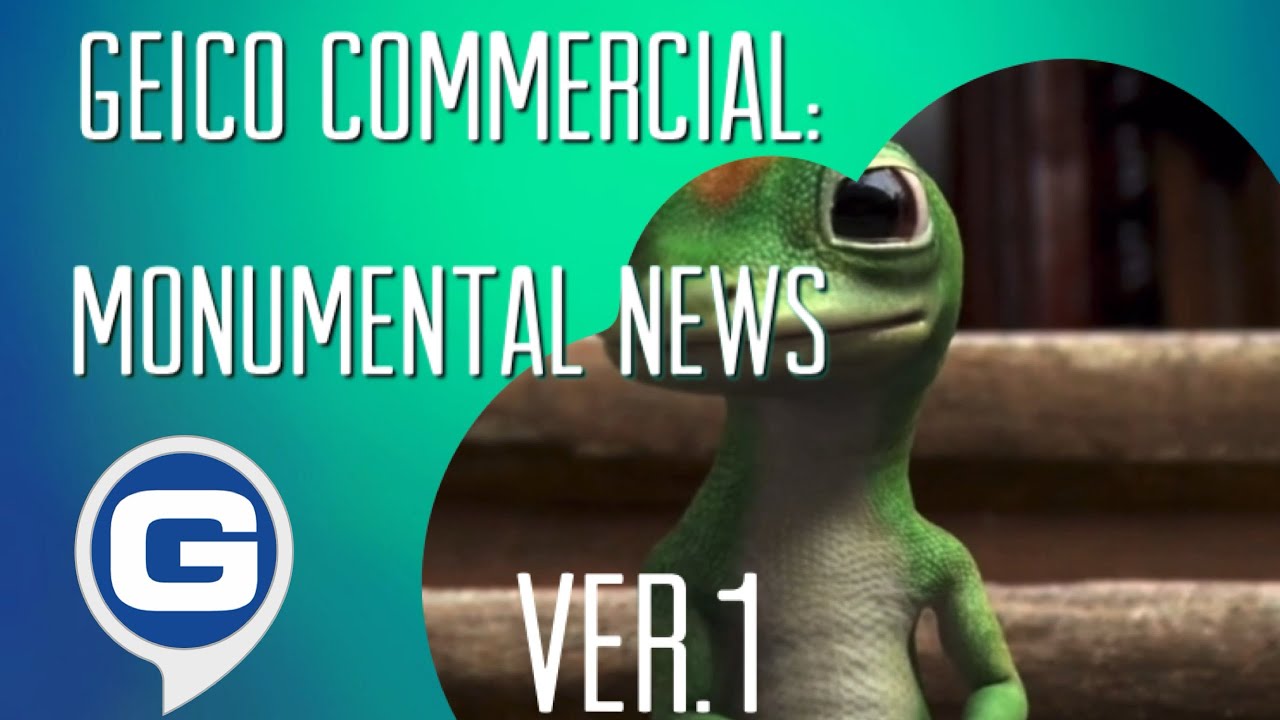 GEICO Gecko Commercial - Monumental News [Version 1]🦎🗞️ (2007) - YouTube