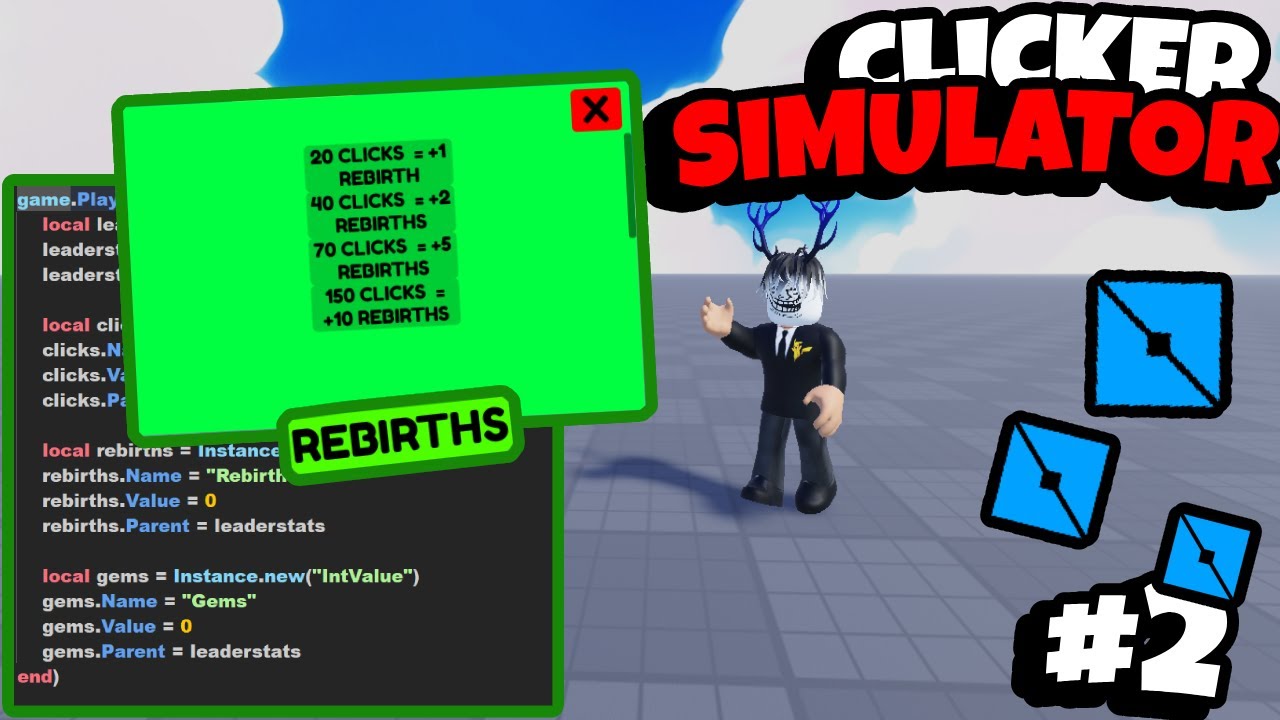 JAK ZROBIĆ CLICKER SIMULATOR w ROBLOX STUDIO! (System Rebirthów ...