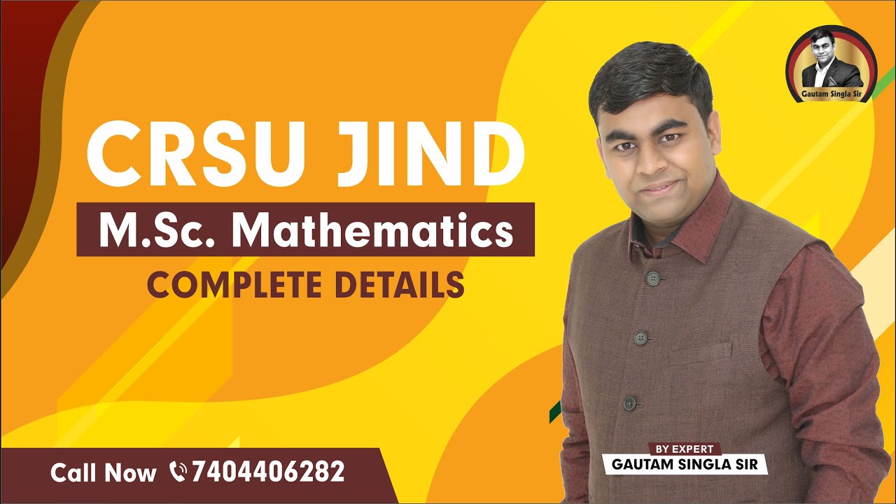 CRSU Jind M.Sc. Mathematics Syllabus and Complete Details 2023-24 ...