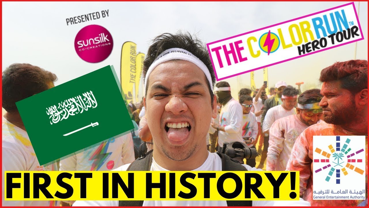 The Color Run in Saudi Arabia (FIRST IN HISTORY) | # 010 Vlog - YouTube