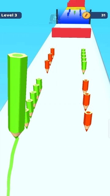 Color Pencil Run Lvl. 3 #shorts #games - YouTube