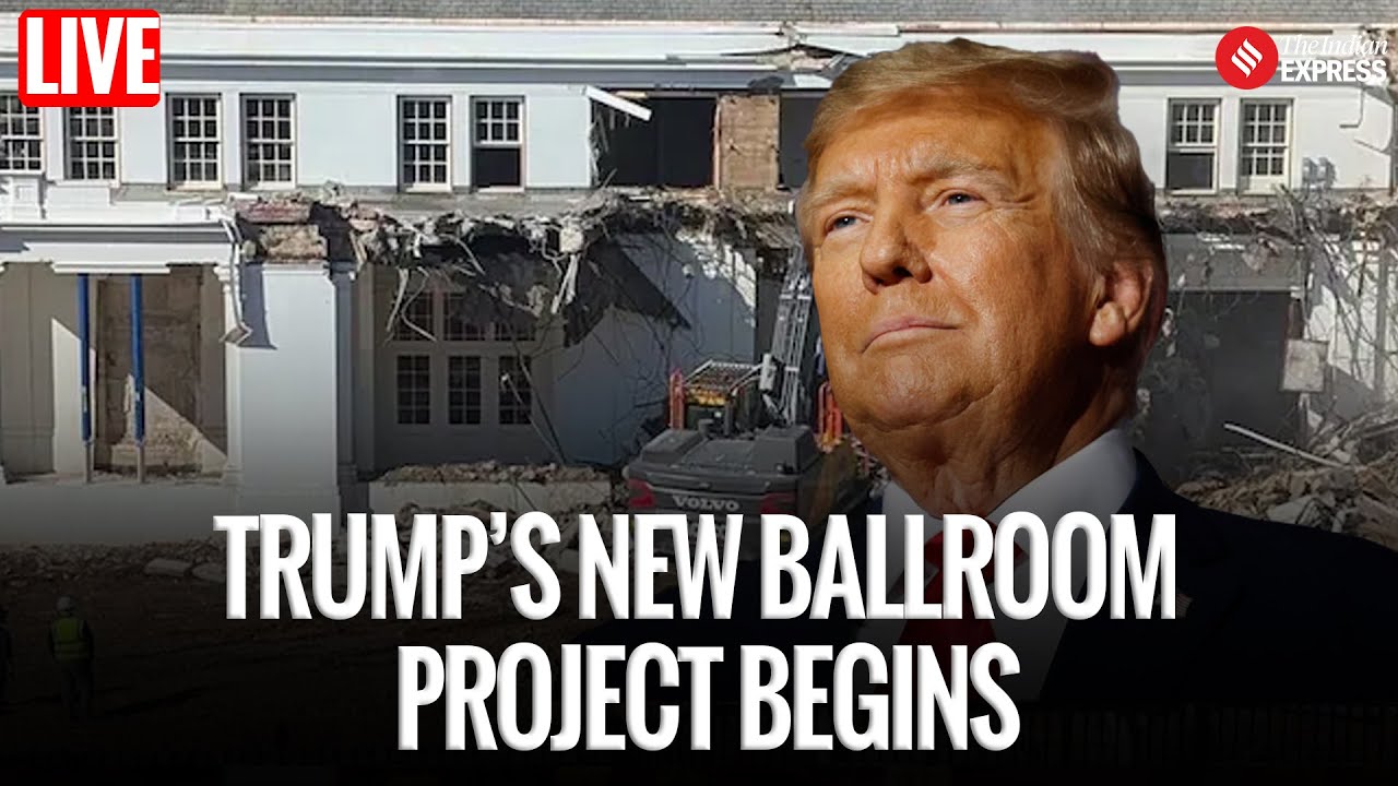 View of White House Construction Work for New Ballroom Project ...