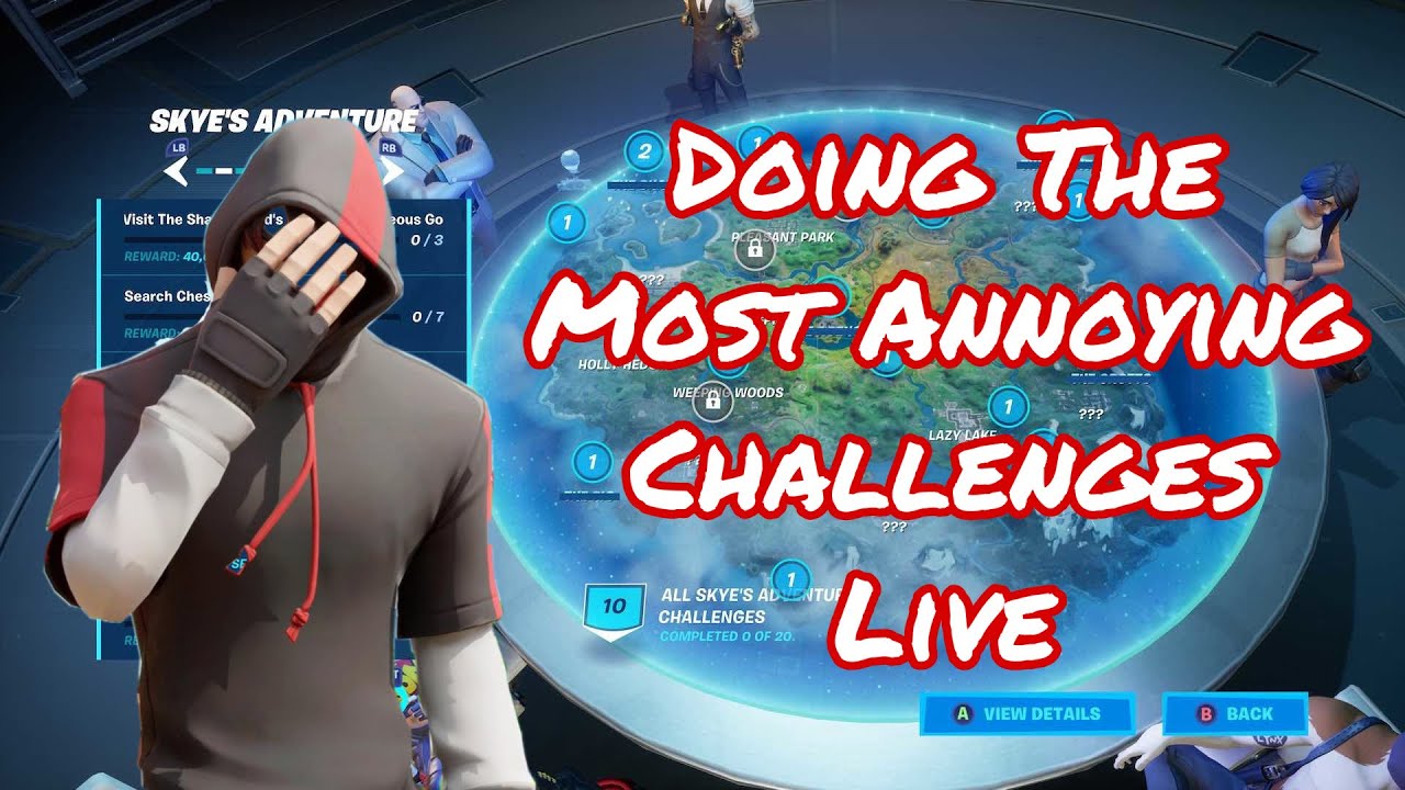 Doing The Most Annoying Challenges Fortnite With Fans Live (PG-13 ...
