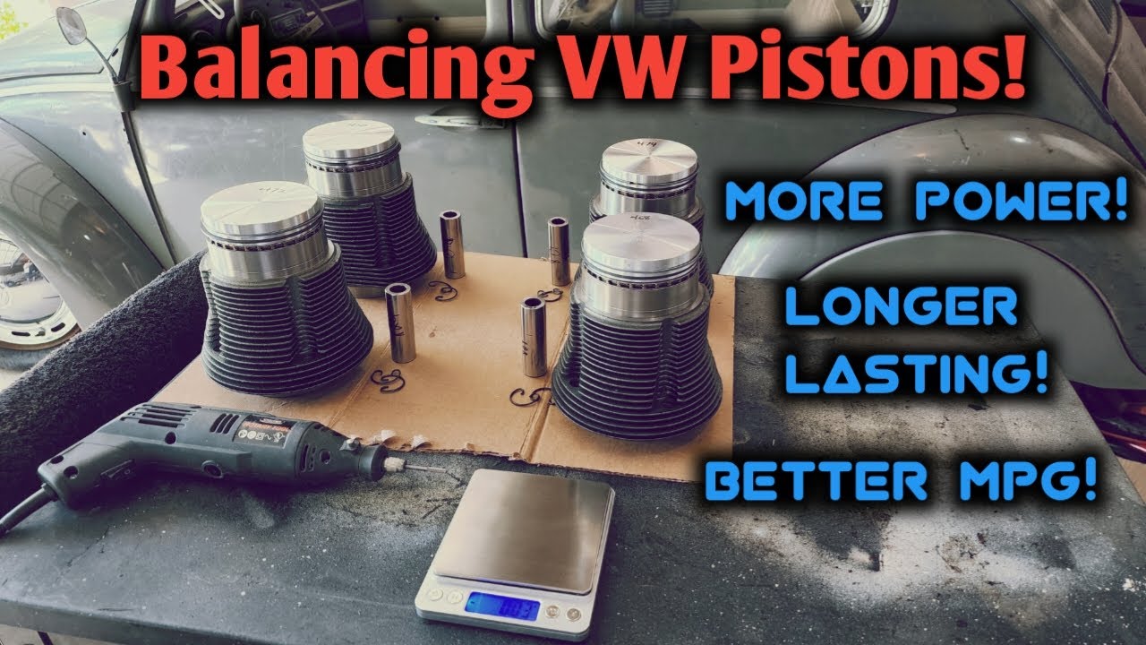 Balancing Volkswagen VW Pistons - YouTube