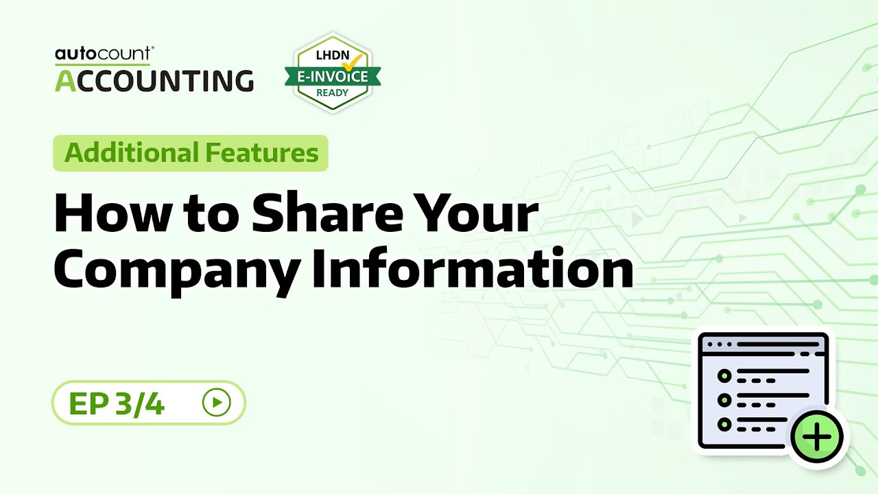 38 How to Share Your Company Information - YouTube