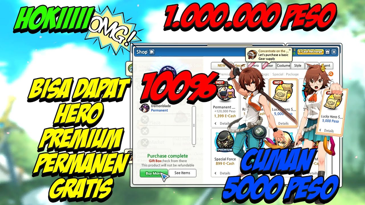 Cara mudah dapat hero premium permanen gratis 100% di Lost Saga in ...