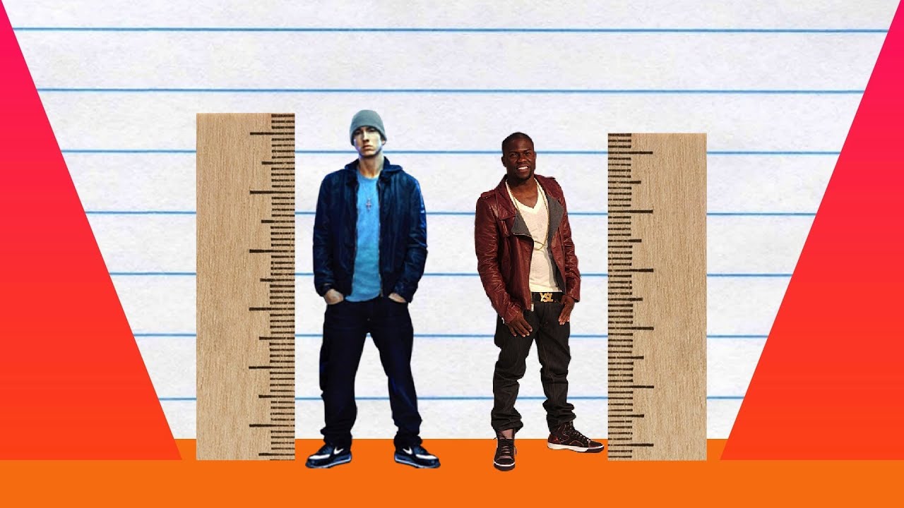 How Much Taller? - Eminem vs Kevin Hart! - YouTube