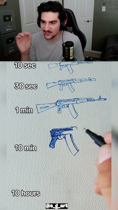 HOW TO DRAW A GUN #shorts - YouTube