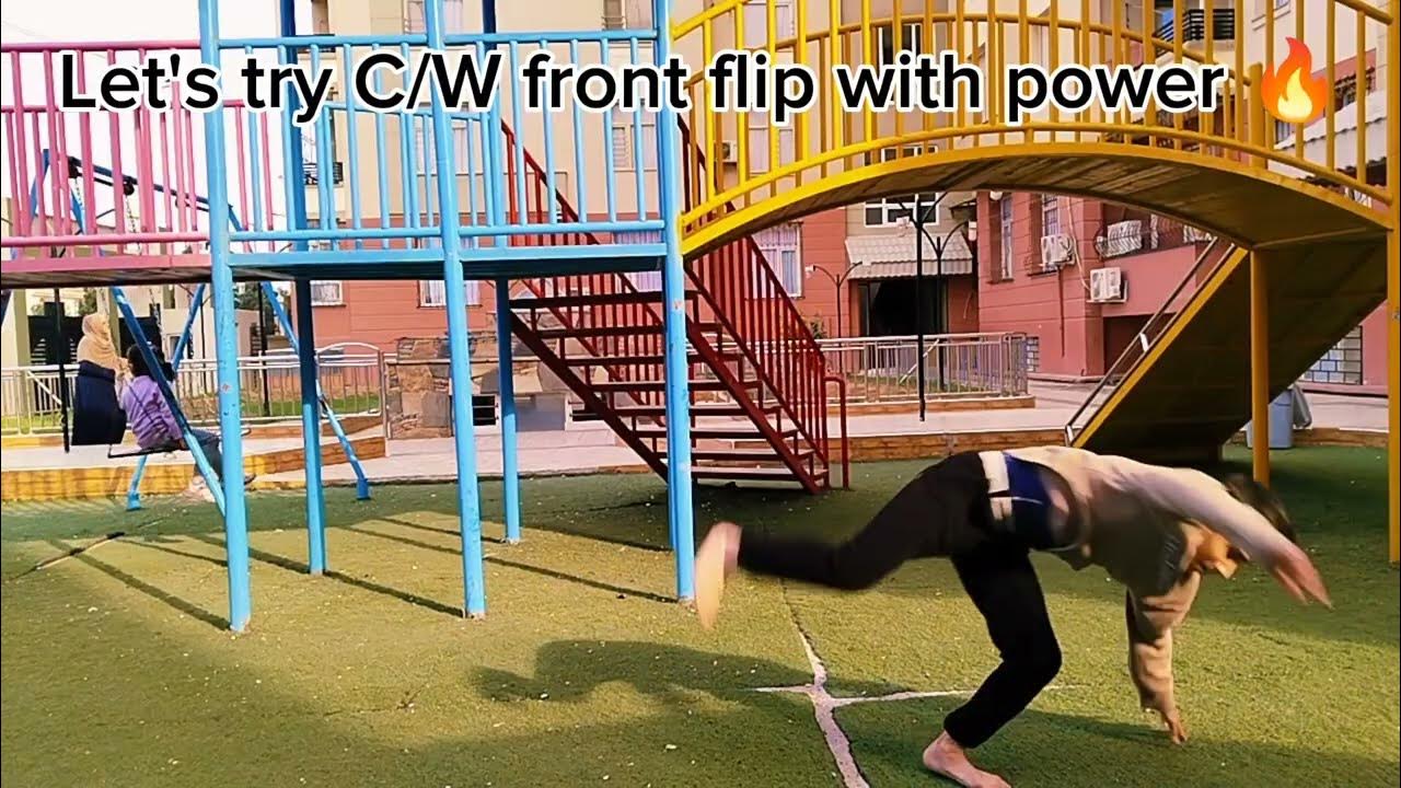 Let's learn C/W front flip in just 3 min tutorial - YouTube