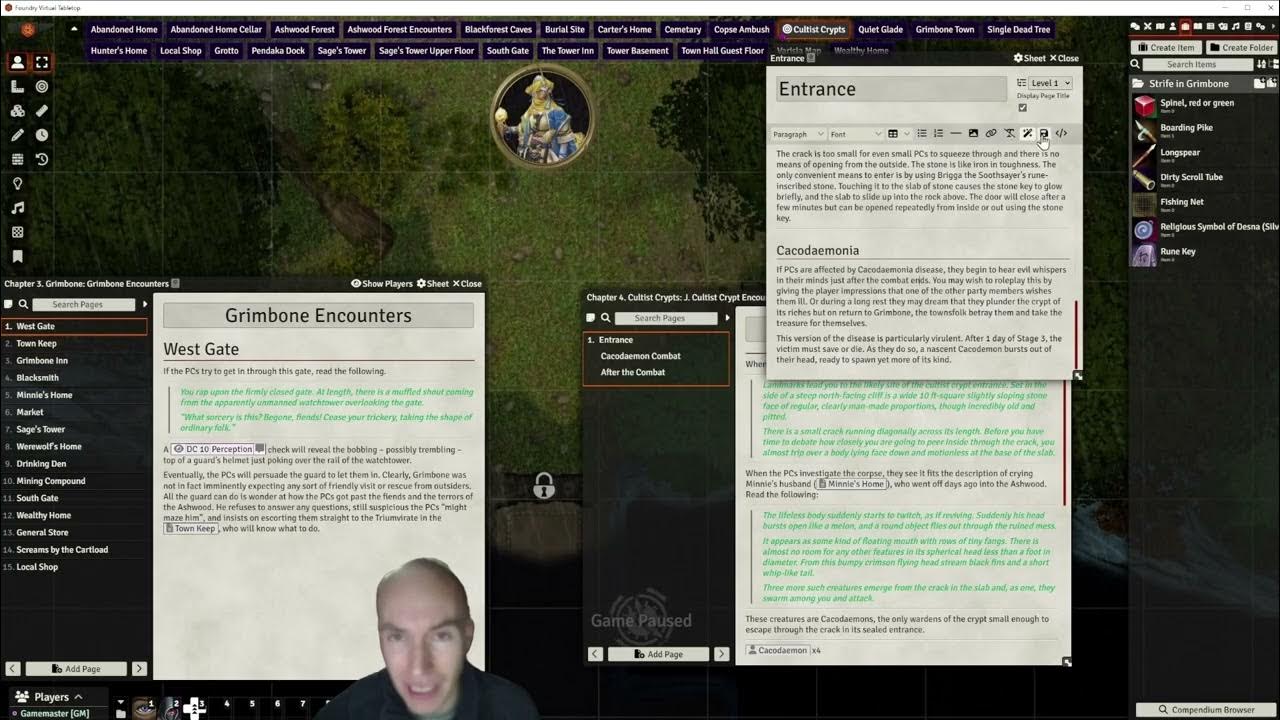 Foundry VTT Adventure Creation E22: Creating the Cultist Crypt Encounters - YouTube