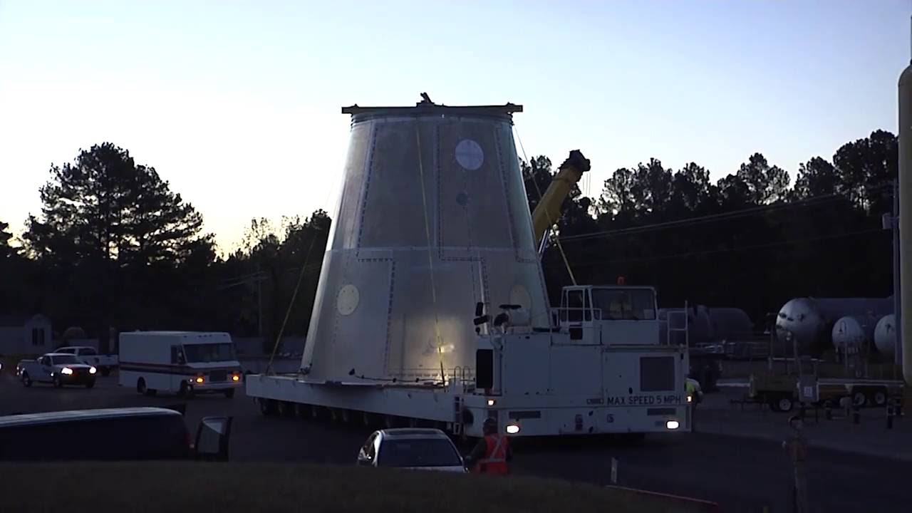 SLS Rocket Hardware Moved to NASA Marshall Stand for Upcoming Test ...