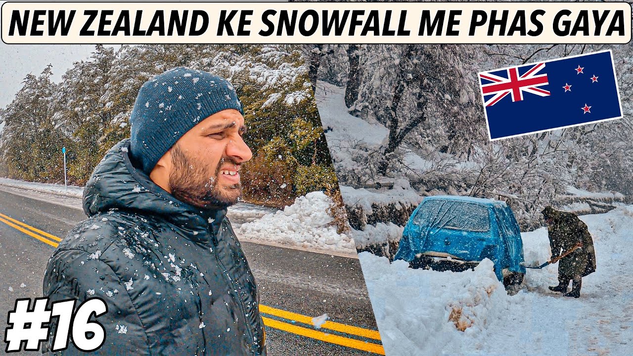 GOT STUCK in HAEAVY SNOWFALL in NEW ZEALAND - YouTube