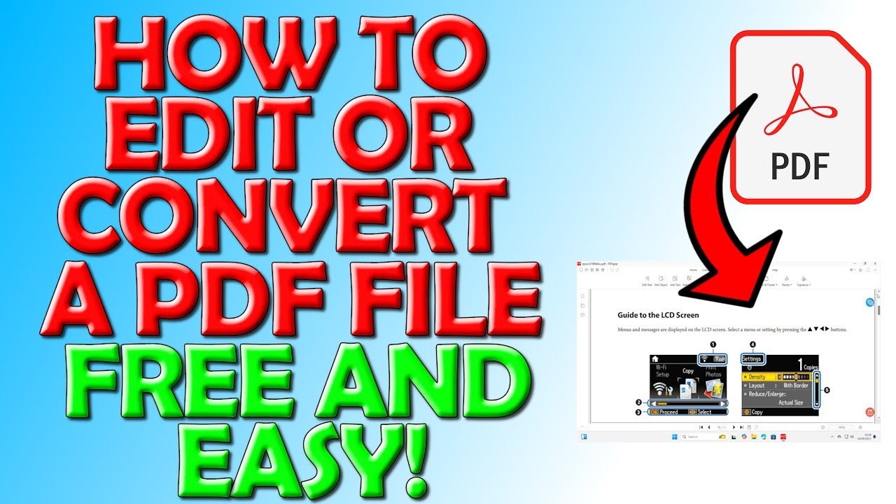How To Edit or Convert PDF Files Easily and Free! - YouTube